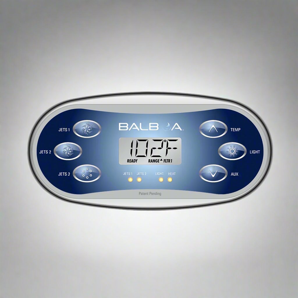 CONTROL PANEL BALBOA - 6 BUTTON - Jets 1, Jets 2, Jets 3, Temp, Light ...